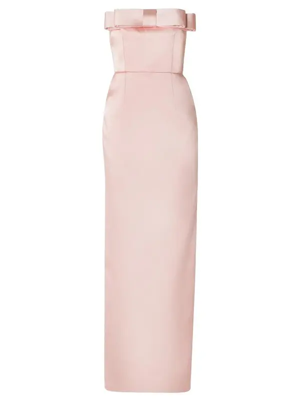 THE NEW ARRIVALS ILKYAZ OZEL Sisu Bow-embellished Gown - Pink