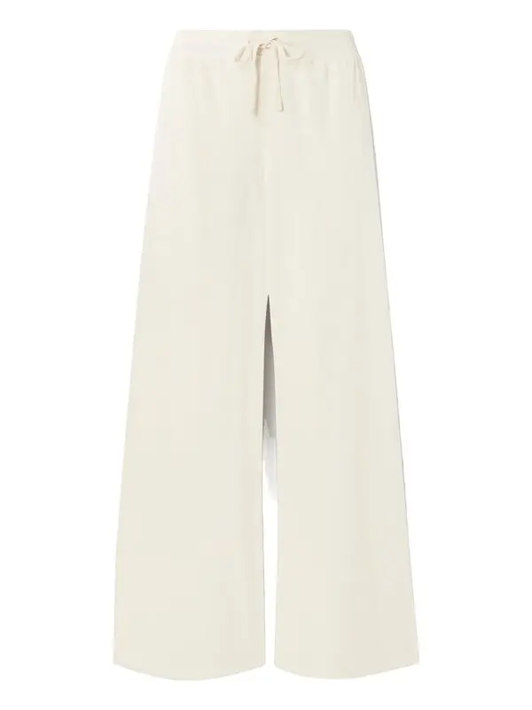 Eterne Wide-leg Cotton-jersey Sweatpants - Neutrals