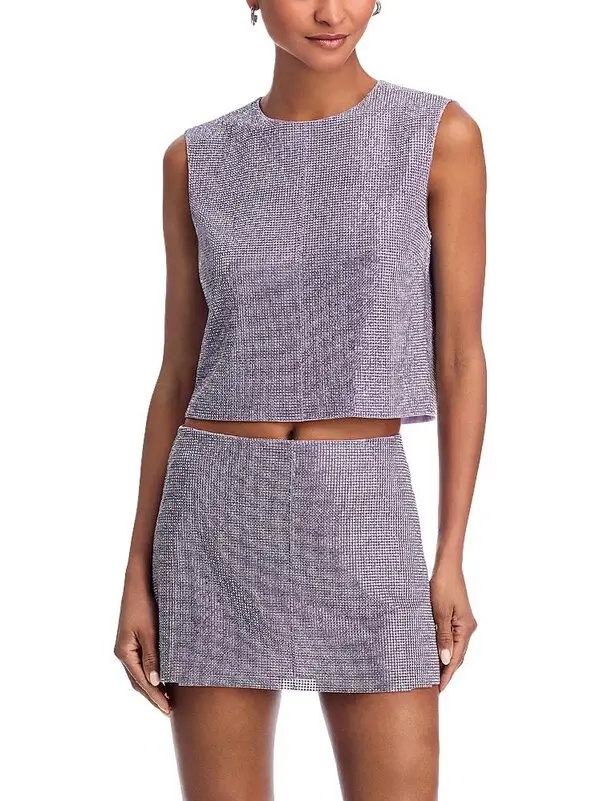 SELF-PORTRAIT Chainmail Top - Lilac