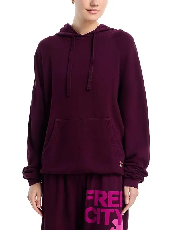 FREECITY Basic Goodness Terry Fluff Hoodie - Eggplant