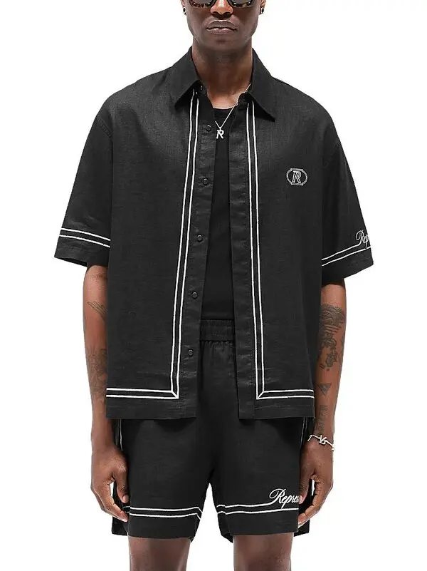 REPRESENT Border Shirt - Jet Black
