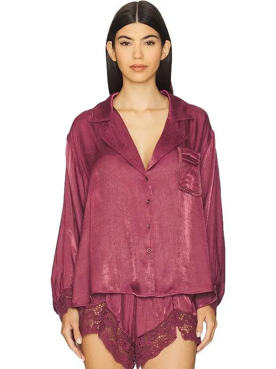 Free People Intimately Fp Midnight Muse Sleep Shirt - Renaissance Rose