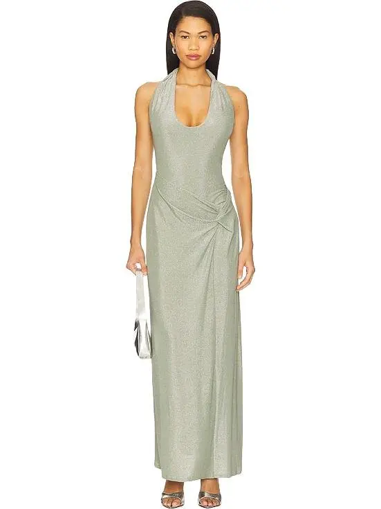 LOVERS AND FRIENDS Angelina Maxi Dress - Sage Green Shine