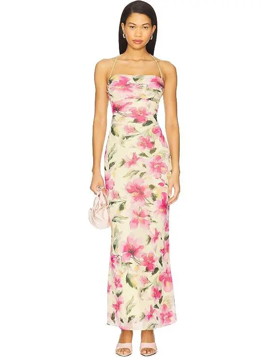 MORE TO COME Gabriela Maxi Dress - Yellow Floral