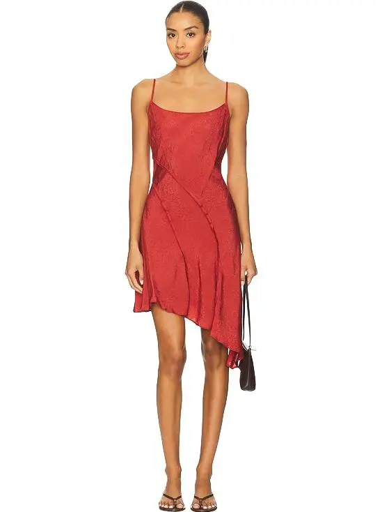 Astr The Label Chelsie Dress - Deep Red