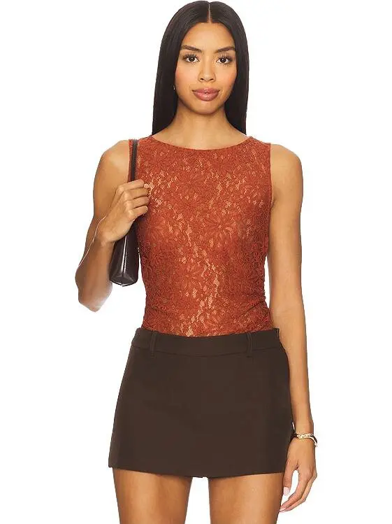 Astr The Label Kairi Lace Top - Spice