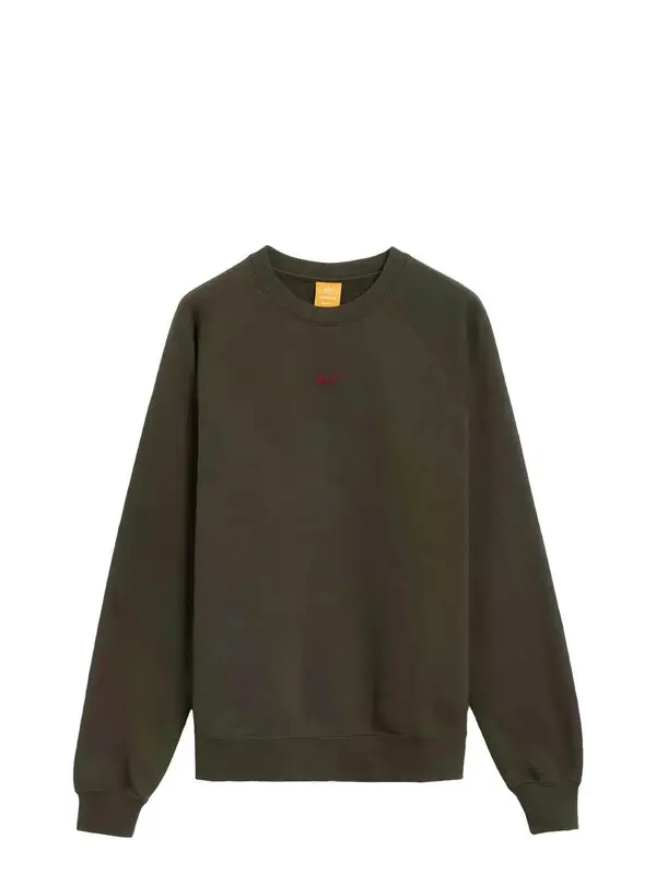 Nike Raglan-sleeve Sweatshirt With Swoosh Logo - Brown