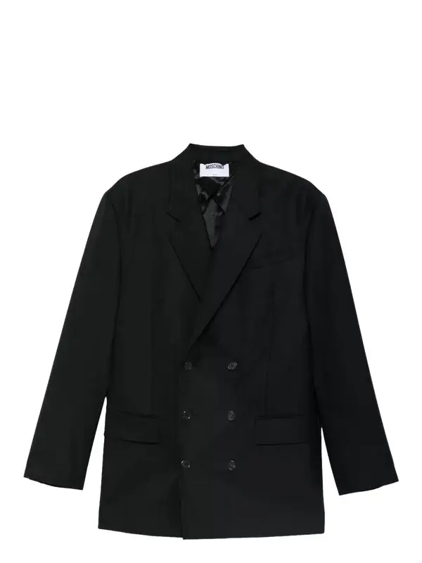 Moschino Double-breasted Acetate Jacket - Black