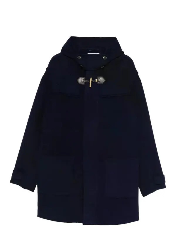 Moschino Hooded Toggle Coat - Blue
