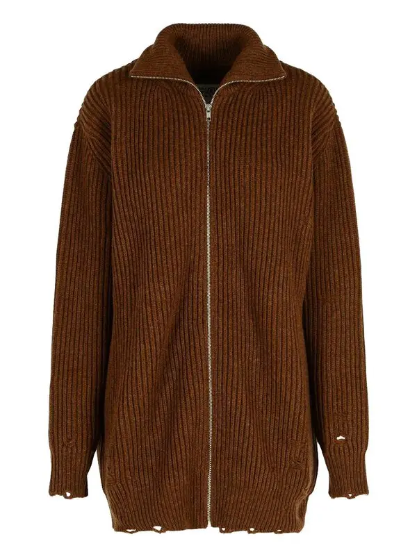 MAISON MARGIELA Virgin Wool Sweater - Brown
