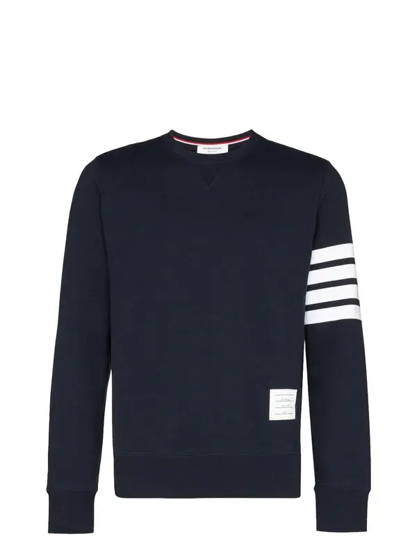 Thom Browne Classic 4-bar Crewneck Sweatshirt - Blue