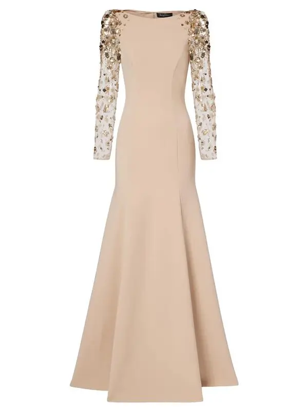 Jenny Packham Sylvia Embellished Gown - Beige
