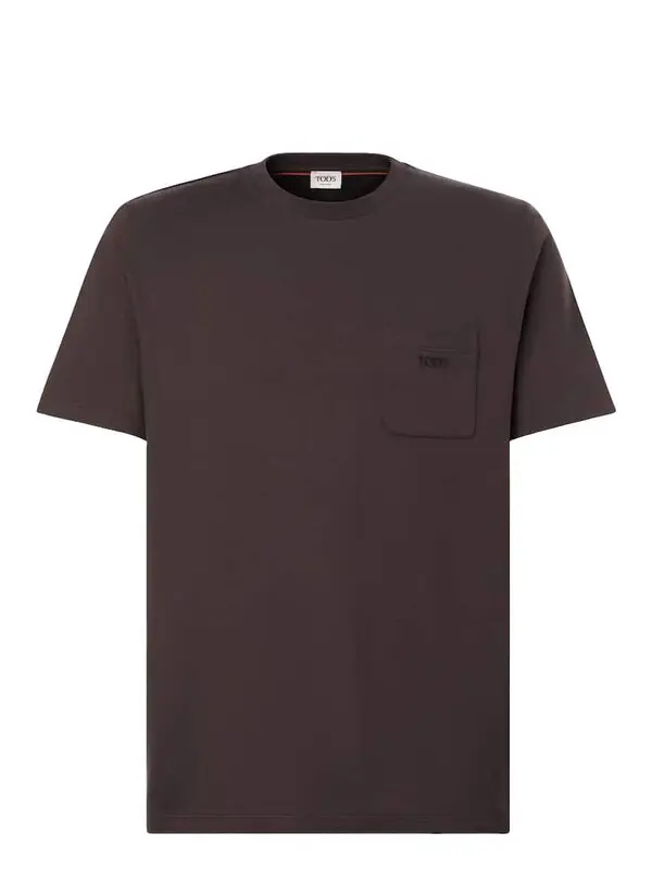 TOD'S Logo Cotton Jersey T-shirt - Grey