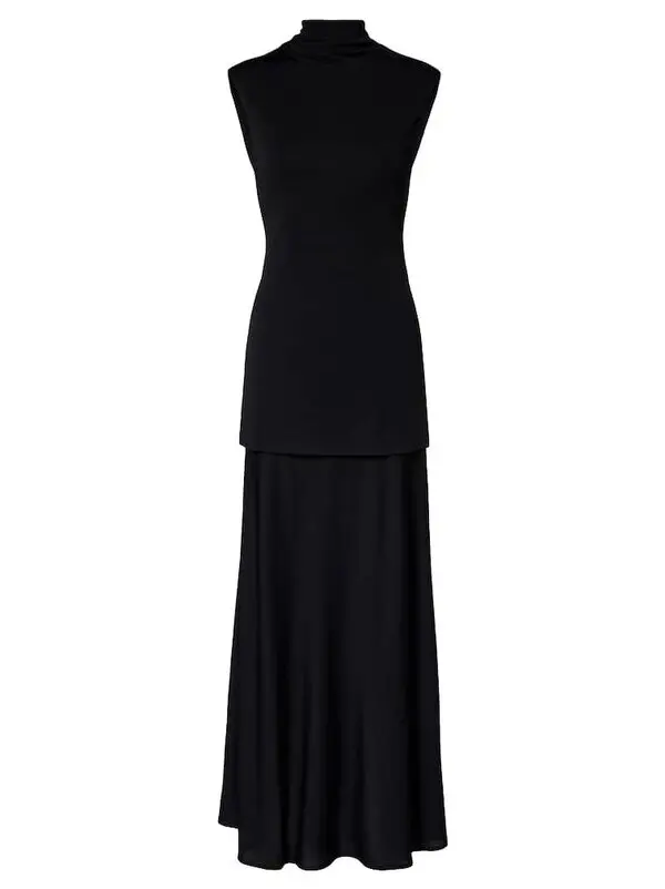 JIL SANDER Knitted Maxi Dress - Black