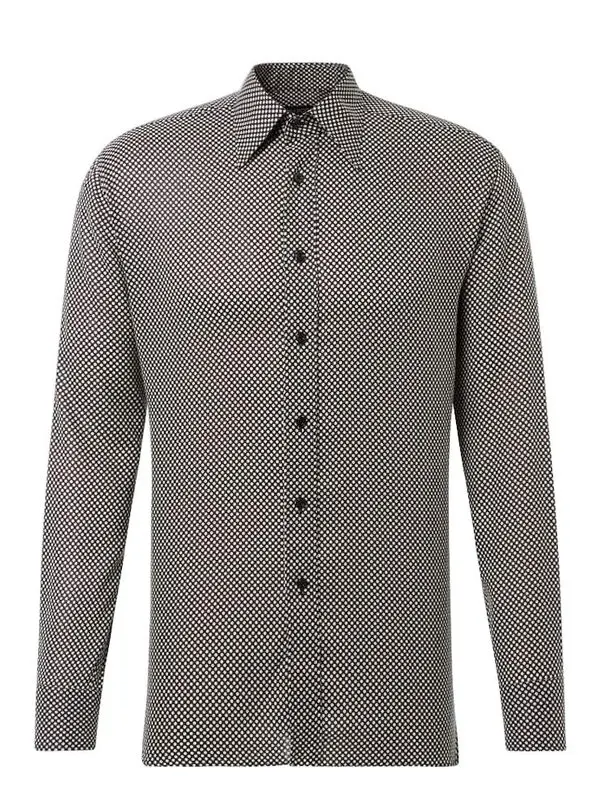 TOM FORD Polka-dot Printed Shirt - Black