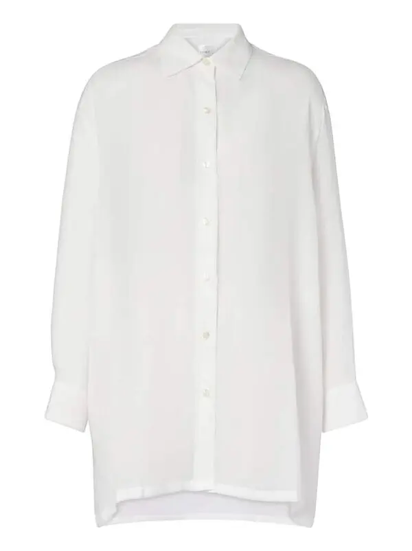 LESET Niko Oversized Ramie Shirt - White