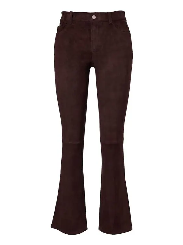 Stouls Dean 22 Suede Flared Pants - Brown
