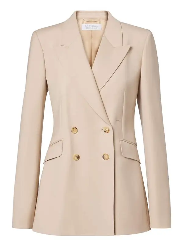 Gabriela Hearst Stephanie Double-breasted Wool Blazer - Beige