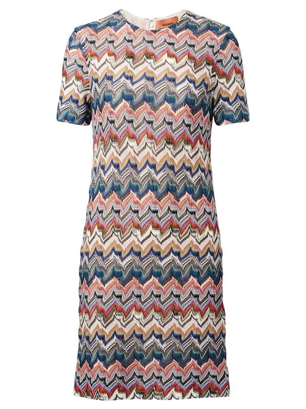 Missoni Zigzag Lamé Minidress - Multicoloured
