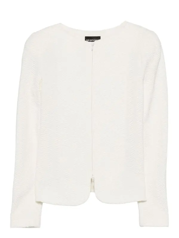 Emporio Armani Cotton Blend Blazer - White