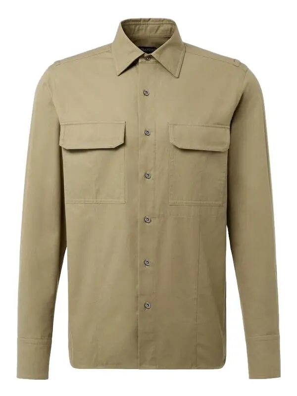 TOM FORD Cotton Twill Shirt - Green