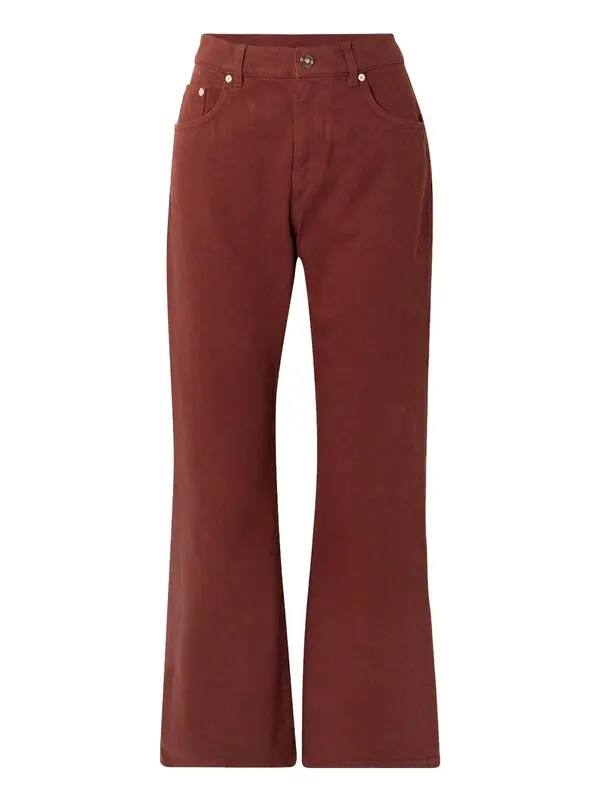 Gabriela Hearst Ezra High-rise Bootcut Recycled Jeans - Burgundy