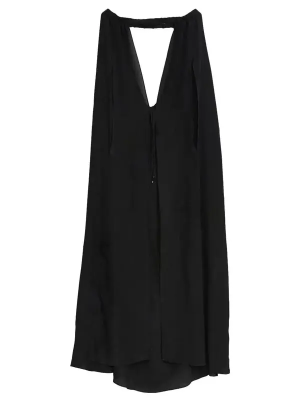 AMIR SLAMA Cape Maxi Dress - Black