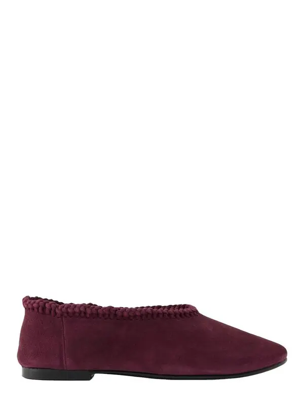 A.emery Park Braided Suede Ballet Flats - Burgundy