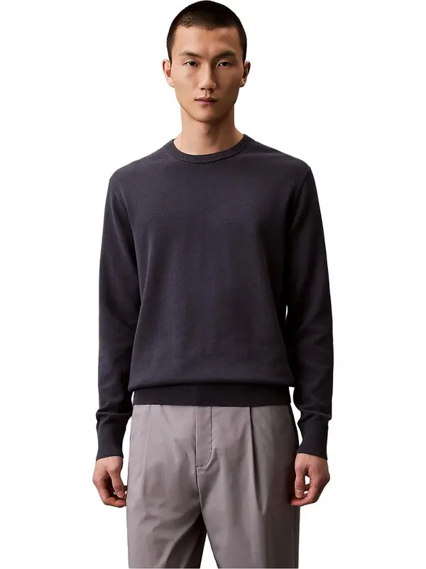 Calvin Klein Classic Fit Cotton Sweater - India Ink