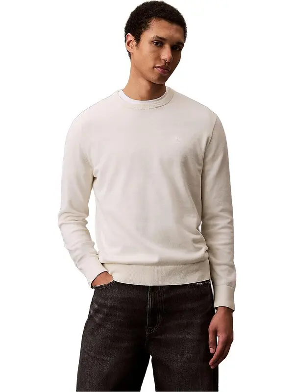 Calvin Klein Classic Fit Cotton Sweater - Tofu