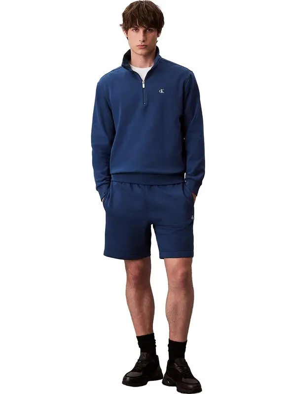 Calvin Klein Archive Logo Fleece Shorts - Blue Jean
