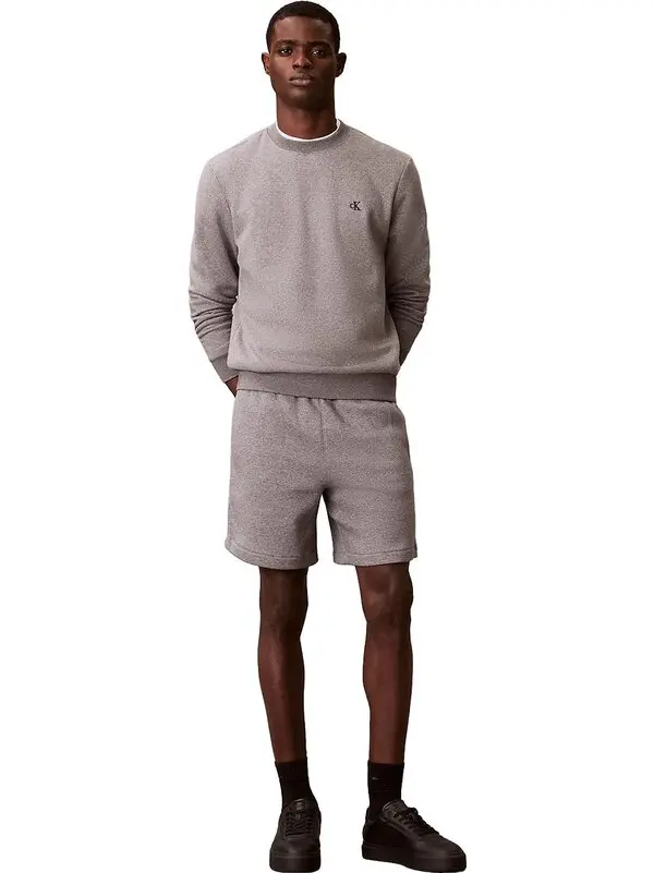 Calvin Klein Archive Logo Fleece Shorts - Grey Heather