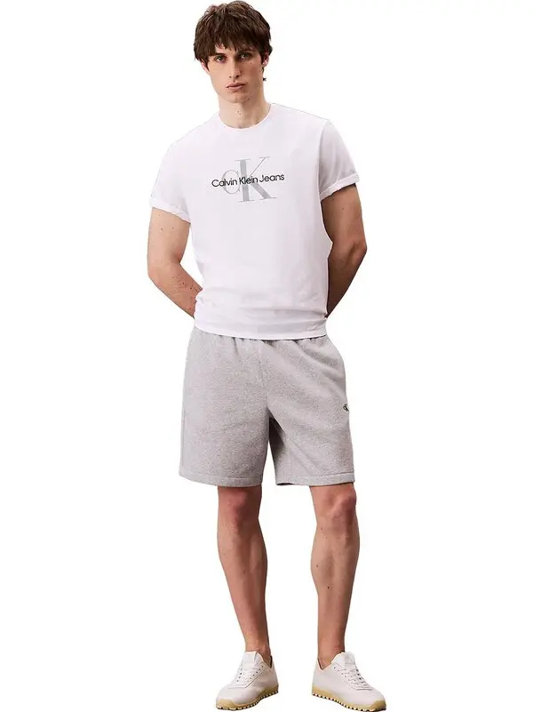 Calvin Klein Archive Logo Fleece Shorts - Heroic Grey Heather