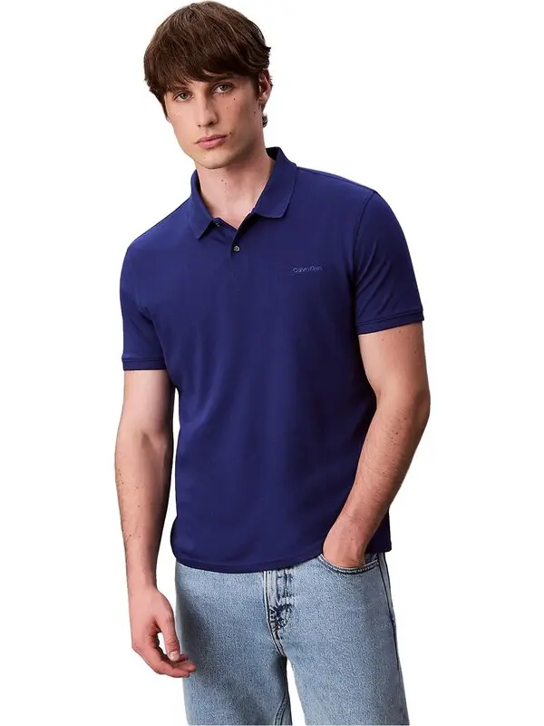 Calvin Klein Liquid Touch Polo Shirt - Bellwether Blue