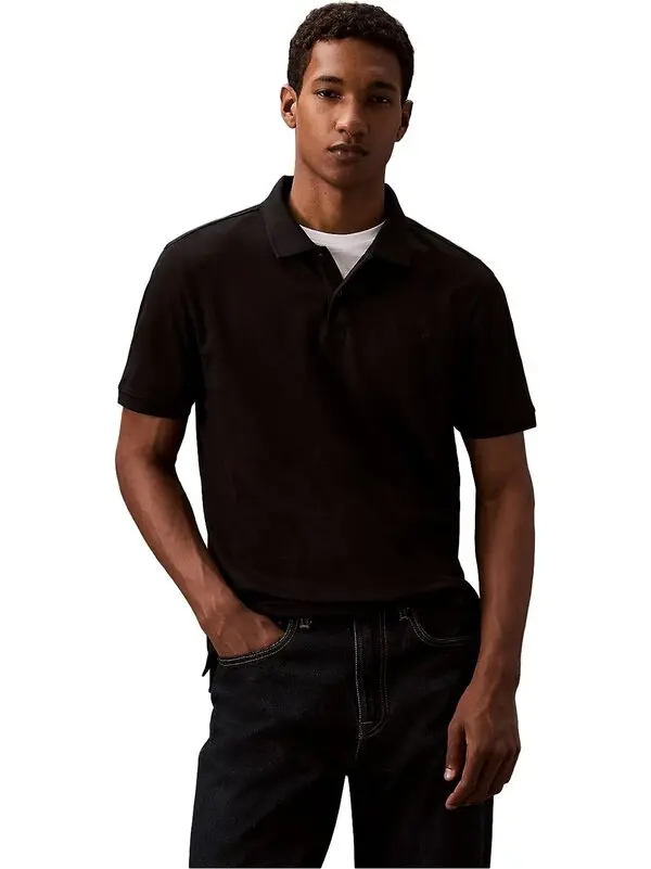 Calvin Klein Liquid Touch Polo Shirt - Black Beauty