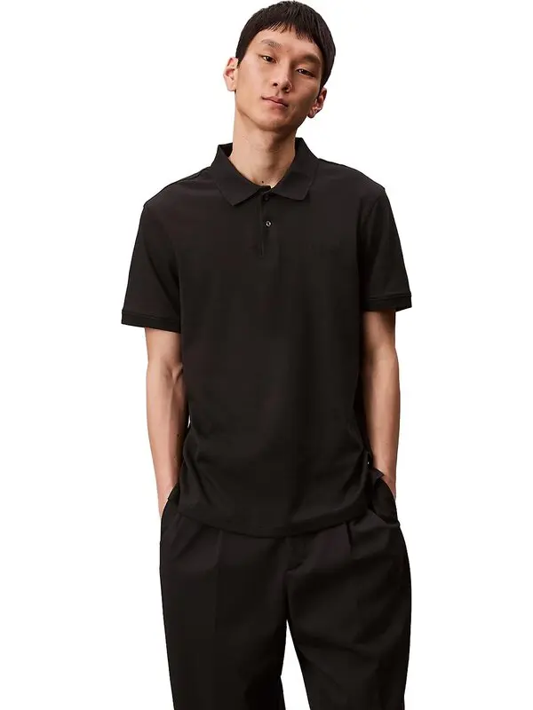Calvin Klein Liquid Touch Polo Shirt - Black