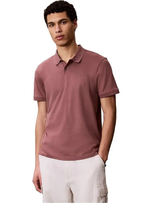 Calvin Klein Liquid Touch Polo Shirt - Capri Rose