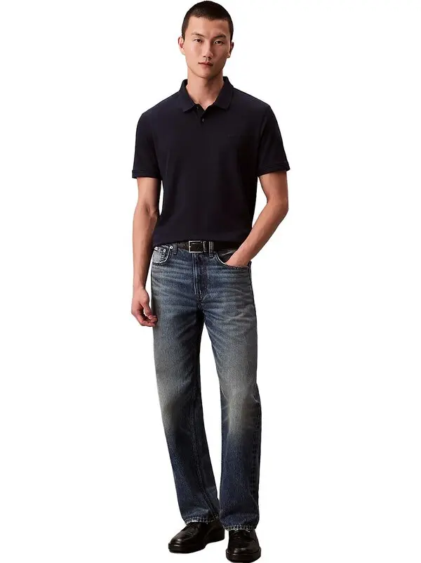 Calvin Klein Liquid Touch Polo Shirt - Dark Sapphire