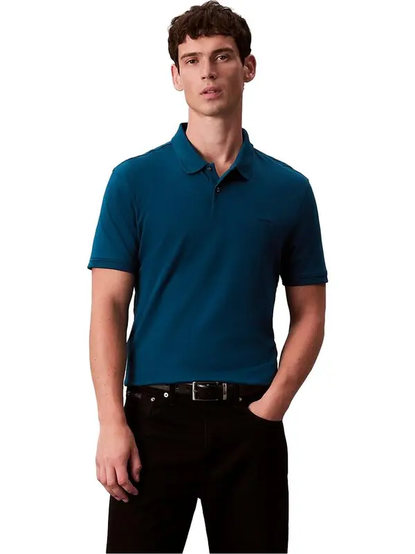 Calvin Klein Liquid Touch Polo Shirt - Deep Sea Teal