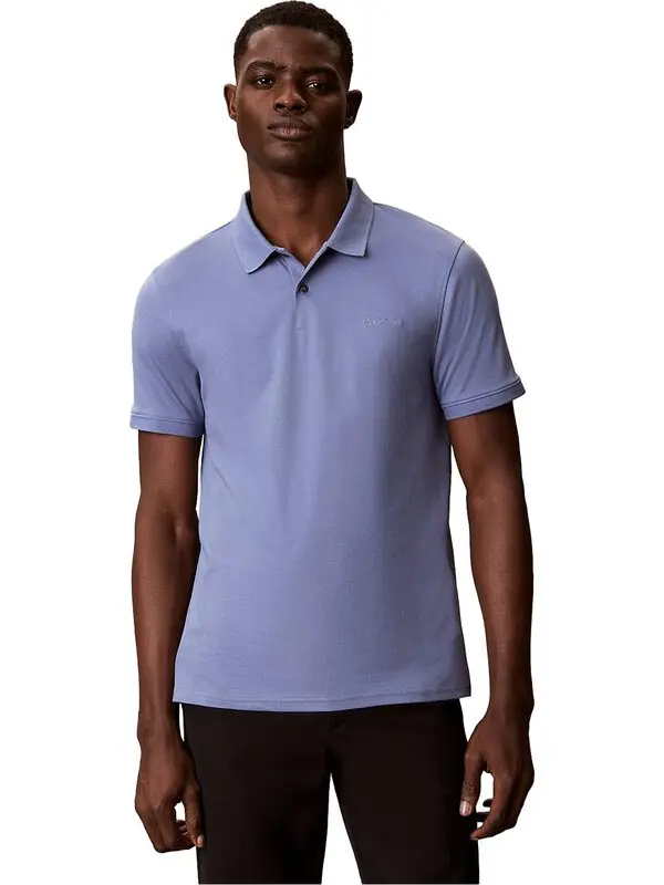 Calvin Klein Liquid Touch Polo Shirt - Dusty Sailor Blue