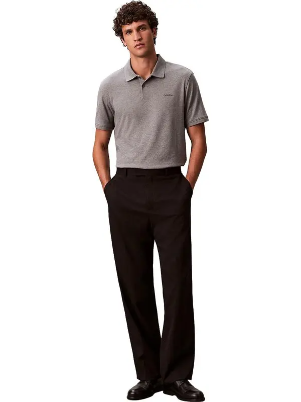 Calvin Klein Liquid Touch Polo Shirt - Medium Grey Heather