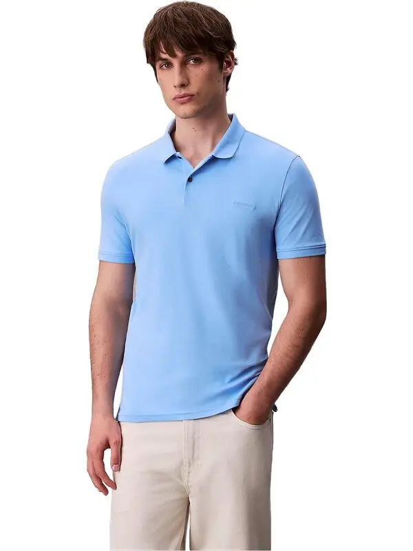 Calvin Klein Liquid Touch Polo Shirt - Track Blue