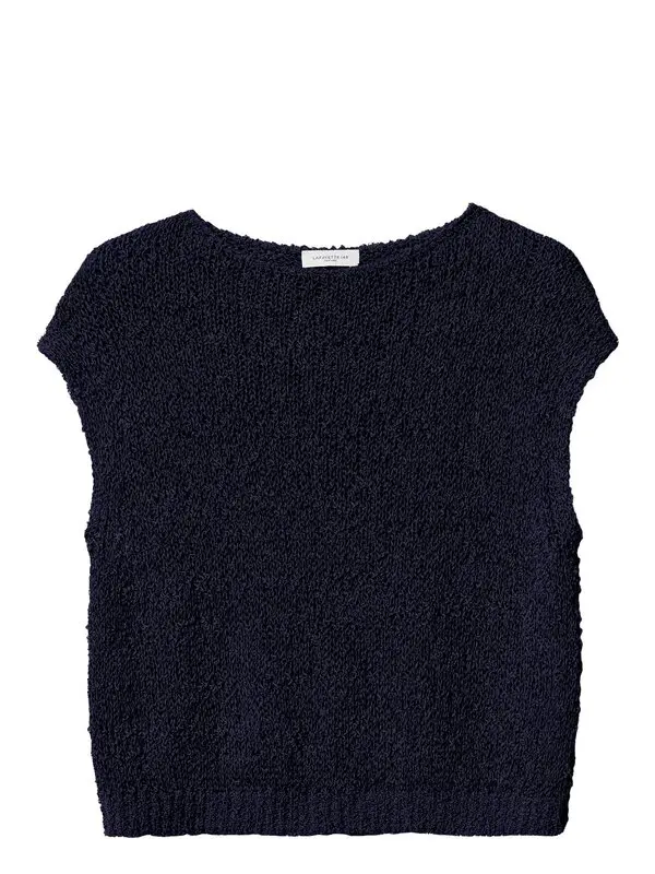 Lafayette 148 New York Cotton-silk Knit Tank - Blue Ink