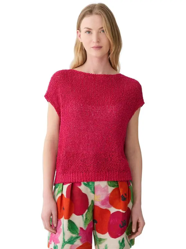 Lafayette 148 New York Cotton-silk Knit Tank - Pink Peony