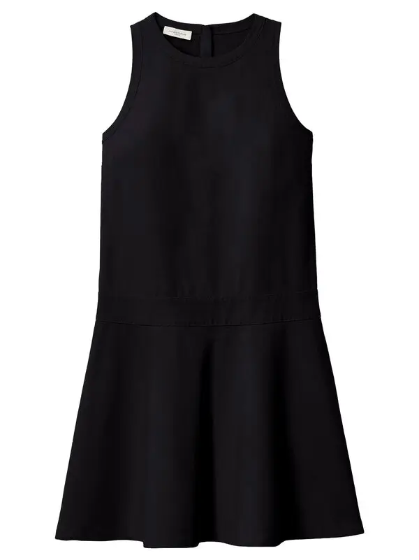 Lafayette 148 New York Petite Sleeveless Drop Waist Dress - Black
