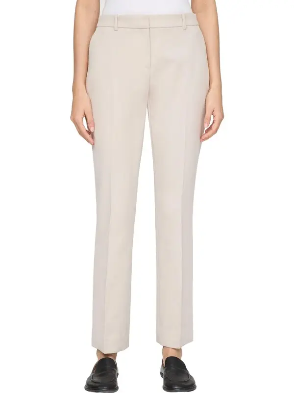 Lafayette 148 New York Petite Manhattan Ankle Pant - Pearl