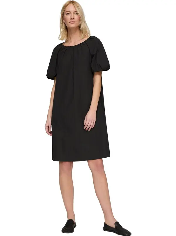 Lafayette 148 New York Travel Cotton A-line Dress - Black