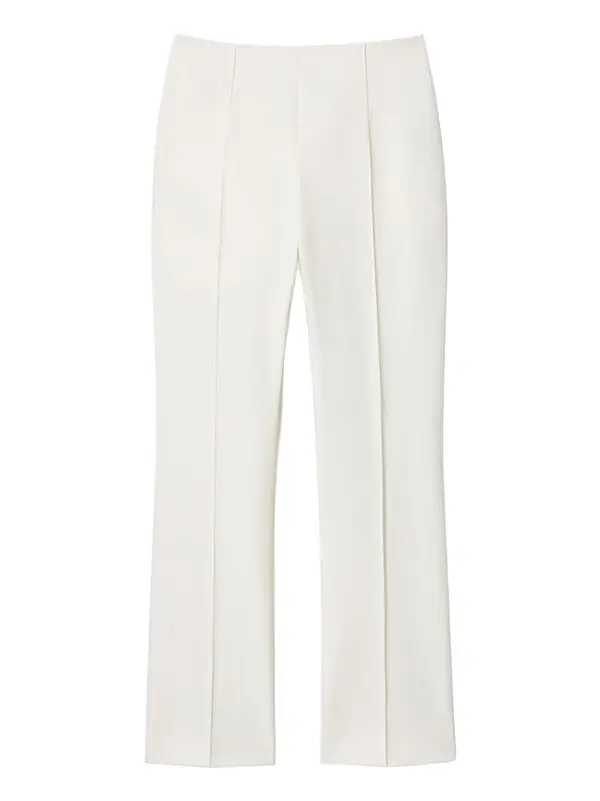 Lafayette 148 New York Stretch Cotton Twill Flared Ankle Pant - Sea Salt