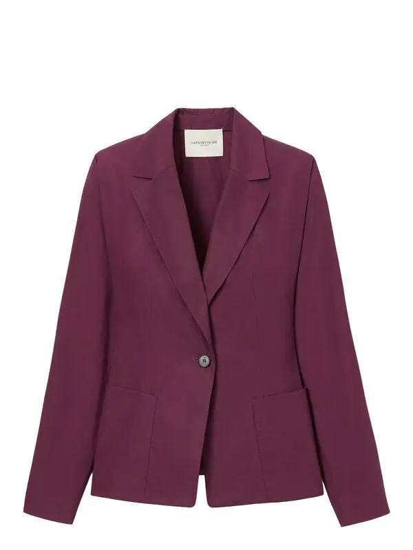 Lafayette 148 New York Pintuck Peplum Jacket - Violet Ash