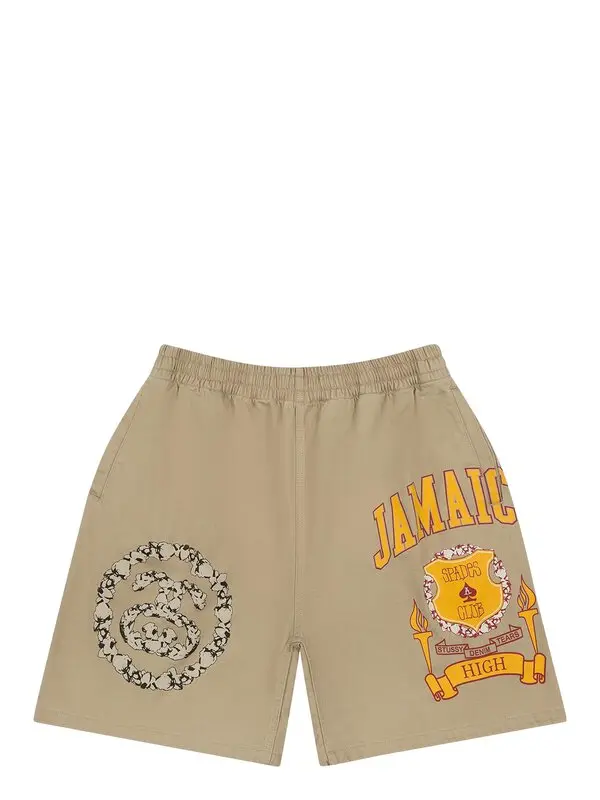 DENIM TEARS X Stussy Jamaica High Shorts - Tan